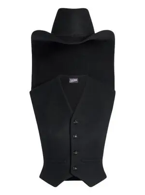 JEAN PAUL GAULTIER Hooded Vest - Black