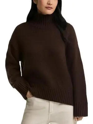 Barbour Woodhouse Wool & Cashmere Funnel Neck Sweater Rustic
