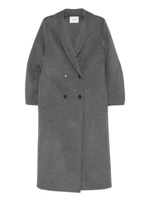 LISA YANG Lisa Yang Grey Coats - Double Breasted & Peacoats Women