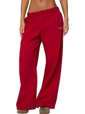EDIKTED Los Angeles Sweatpants - Red