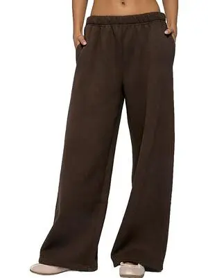EDIKTED Glow Rhinestone Sweatpants - Brown