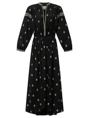 Isabel Marant Étoile Marant X Rodilia Long Dress With Embroidery - Black