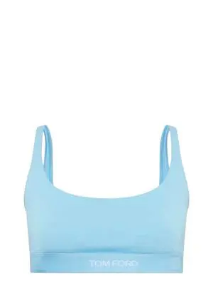 TOM FORD Tom Ford Women Logo Bandeau Bra Blue