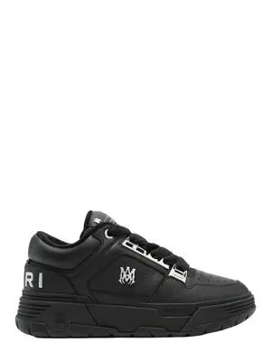 Amiri Leather Sneakers With Logo - Black