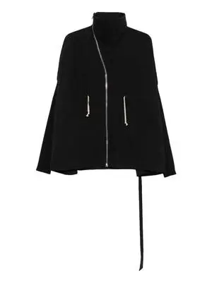 Rick Owens Asymmetric Zip Funnel-neck Sweatshirt - Black