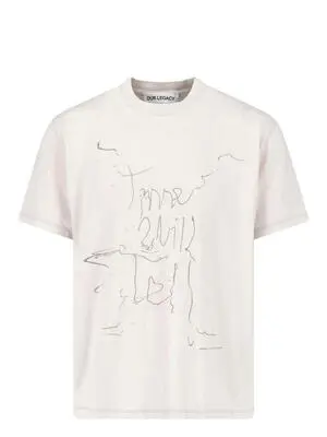 Our Legacy Abstract Graphic T-shirt - Cream