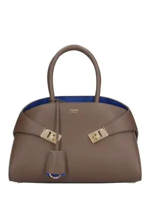 FERRAGAMO Ferragamo 100% Calf Leather Small Handbag Brown