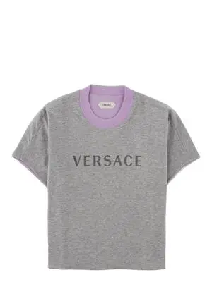Versace Versace Women's Logo Graphic T-Shirt Grey