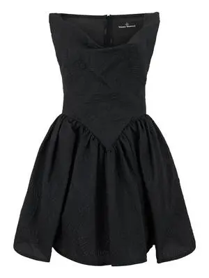 VIVIENNE WESTWOOD Short Dress With Voluminous Skirt - Black
