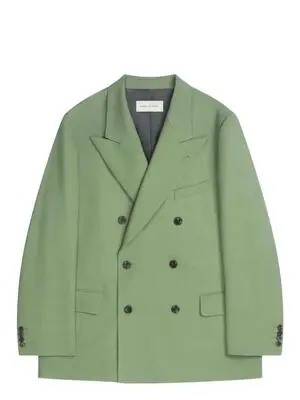 Dries Van Noten Oversized Wool Blazer - Green