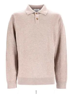 LARDINI Knit Polo Shirt - Beige