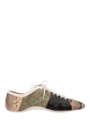 Dries Van Noten Patchwork Ballet-style Sneakers - Green
