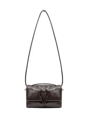 AMI Paris Structured Mini Handbag - Dark Coffee