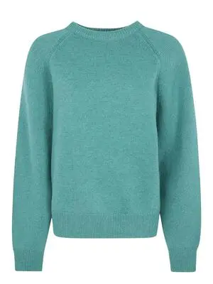 THE FRANKIE SHOP Lina Crewneck Wool Sweater In Regular Fit - Green