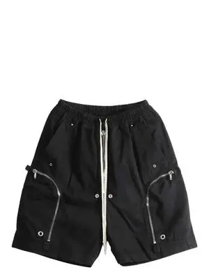 Rick Owens Bauhaus Shorts With Drawstring And Multiple Pockets - Black