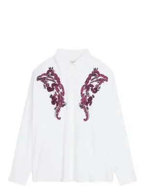 Dries Van Noten Embroidered Cocoon Shirt - White