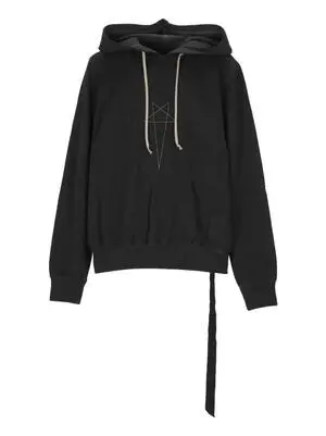 Rick Owens Pentagram-print Hoodie - Black