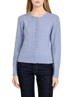 WAYF Cassie Cardigan - Blue