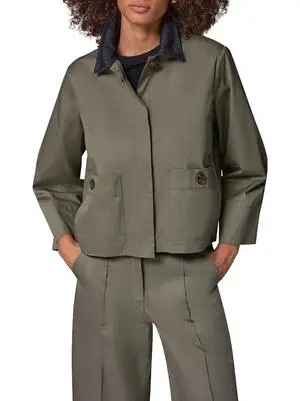 Donna Karan New York Twill Bell Sleeve Trapeze Shirtjacket - Sage