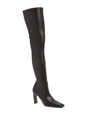TOTEME Leather Over The Knee Boot - Bark