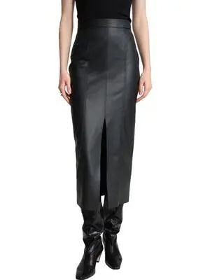 MARCELLA Nerida Faux Leather Maxi Skirt - Black