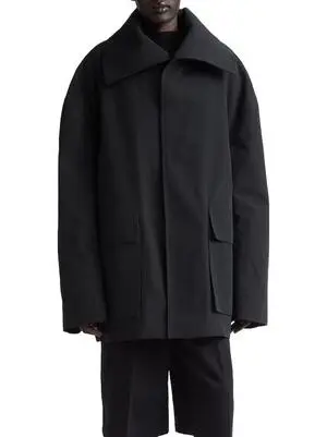 Rick Owens Oversize Dracucollar Coat - Black