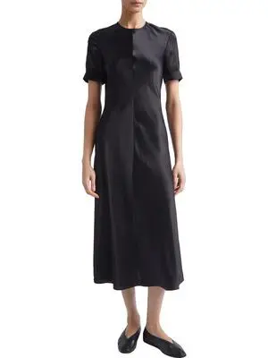 FFORME Akriti Short Sleeve Bias Dress - Black