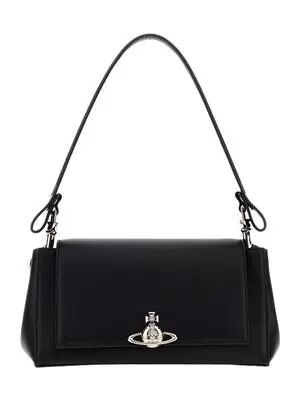 VIVIENNE WESTWOOD Synthetic Leather Medium Hazel Shoulder Bag - Black