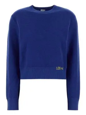 Loewe Loewe Women Blue Wool Sweater Blue