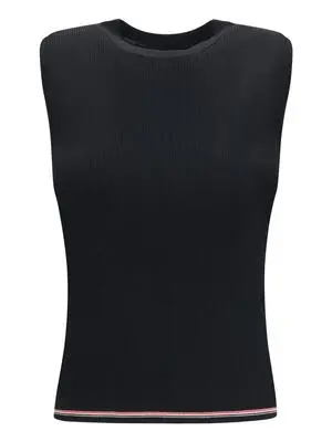 Thom Browne Rwb Merino Wool Top - Black