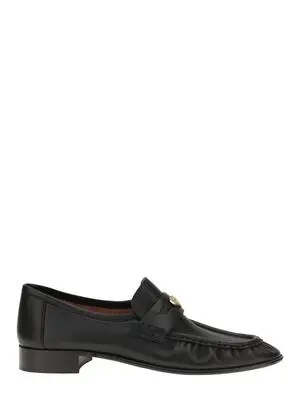 Chloé Letti Leather Loafers - Black