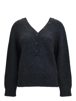 Our Legacy Country Henley Merino Cardigan - Grey