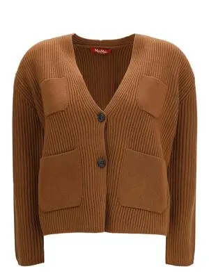Max Mara Filtro Wool And Cahmere Cardigan - Brown