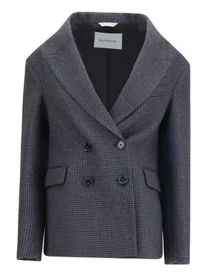 Balenciaga Double-breasted Wool Blazer - Grey