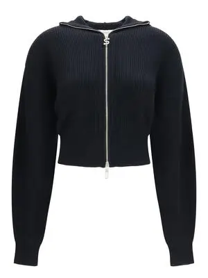 Max Mara Baco Ribbed Cardigan Femae - Black