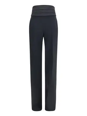 Ermanno Scervino Satin High-waisted Pants - Black