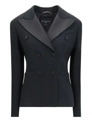 Ermanno Scervino Double-breasted Tuxedo Jacket - Black