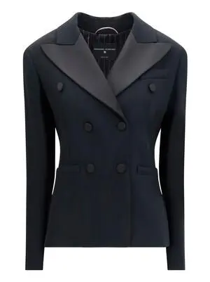 Ermanno Scervino Double-breasted Tuxedo Jacket - Black