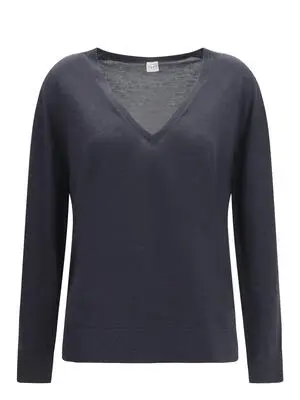 TOTEME V-neck Cashmere-bend Sweater Femae Grey