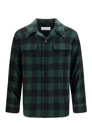 AMI Paris Checked Virgin Wool Hirt - Green
