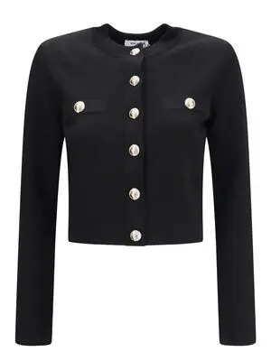Balmain Round-neck Viscose Cardigan - Black