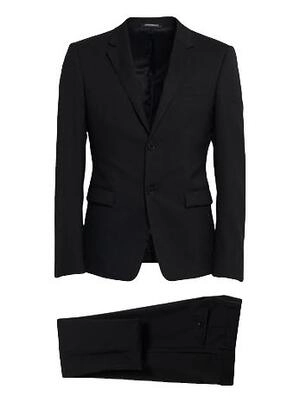 Emporio Armani Suit Size Virgin Wool, Elastane - Black