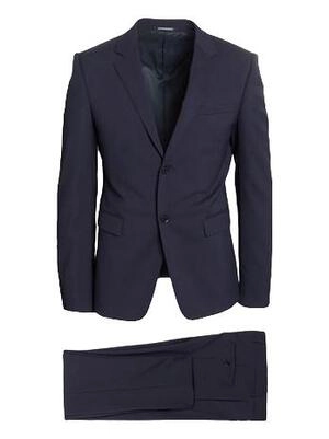 Emporio Armani Suit Size Virgin Wool, Elastane - Blue