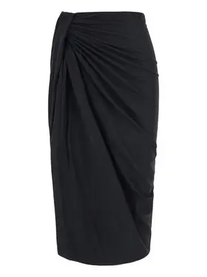 Isabel Marant Étoile Skirt Jeldia-gc With Leather Details And Tech Fabric - Black