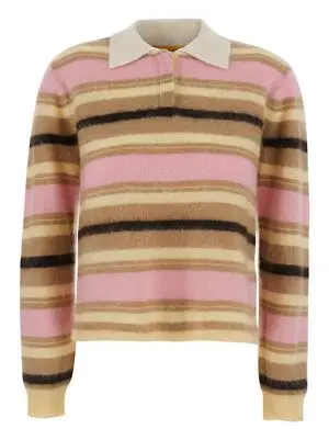 Guest In Residence Cropped Sweater With Grizzly Details In Cotton Blend And Tech Fabric For - Multicolor