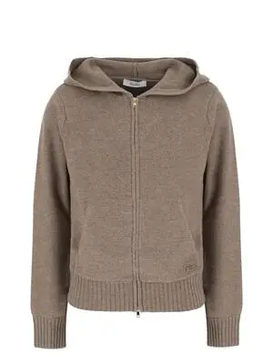 MAX MARA Max Mara Women 'Primo' Beige Hoodie With Hood And Long Sleeves In Cashmere For Women