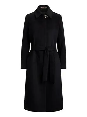 Ralph Lauren Single-breasted Belted Coat Black
