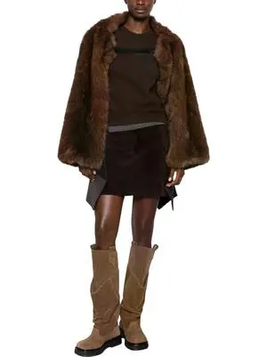 JUUN.J Faux-fur Cropped-length Jacket - Brown