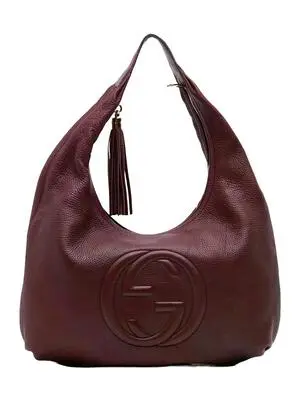 Gucci 2016-2026 Calfskin Soho Hobo Bag - Red