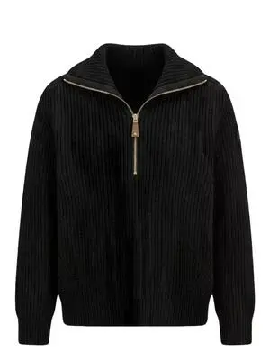 MONCLER Ribbed-knit Quarter-zip Sweater